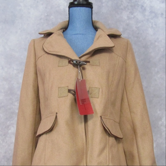 Yoki | Jackets & Coats | Nwt Yoki Camel Brown Coat Hood Snaps Toggles ...